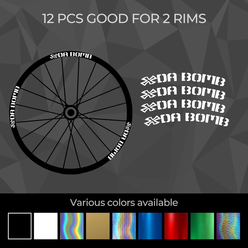 Dabomb | 26 | 27.5 | 29 | Wheel Rim Decal Stickers For Mountain Bike ...