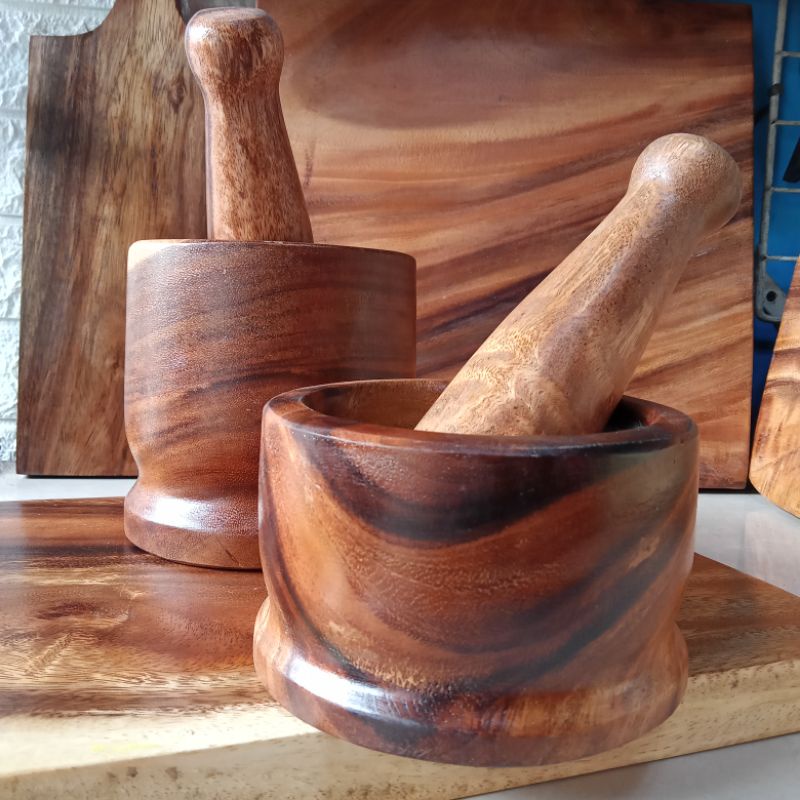 Dikdikan Mortar and Pestle |Almires|Wooden Acacia | Shopee Philippines
