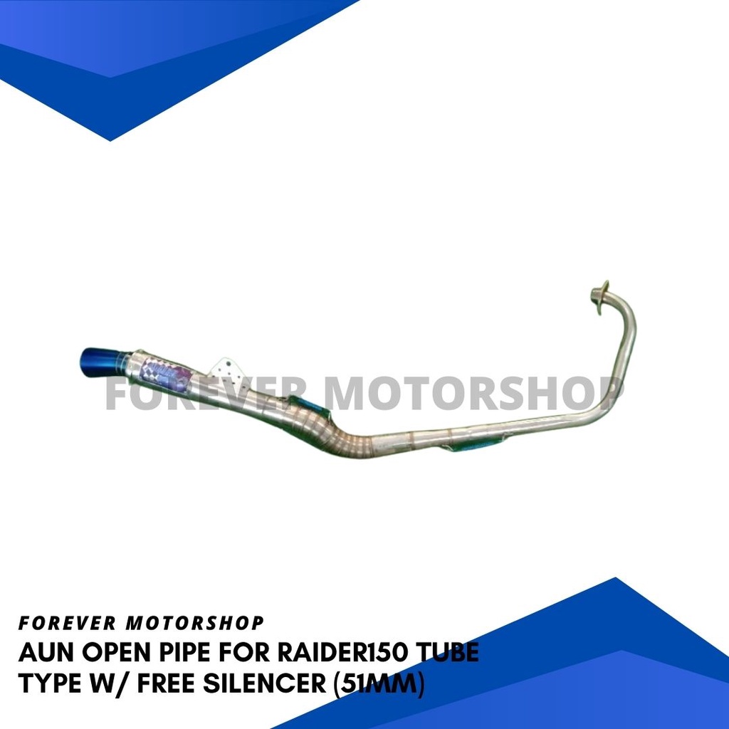 AUN Open Pipe for Raider150 tube type w/ free silencer (51mm) | Shopee ...