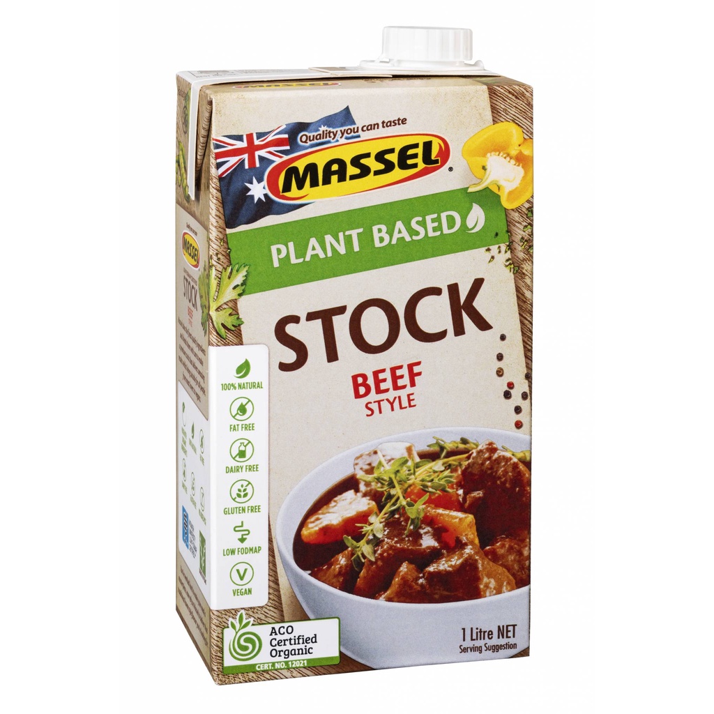 Massel Organic Beef Style Liquid Stock/Broth 1L Vegan No MSG | Shopee ...