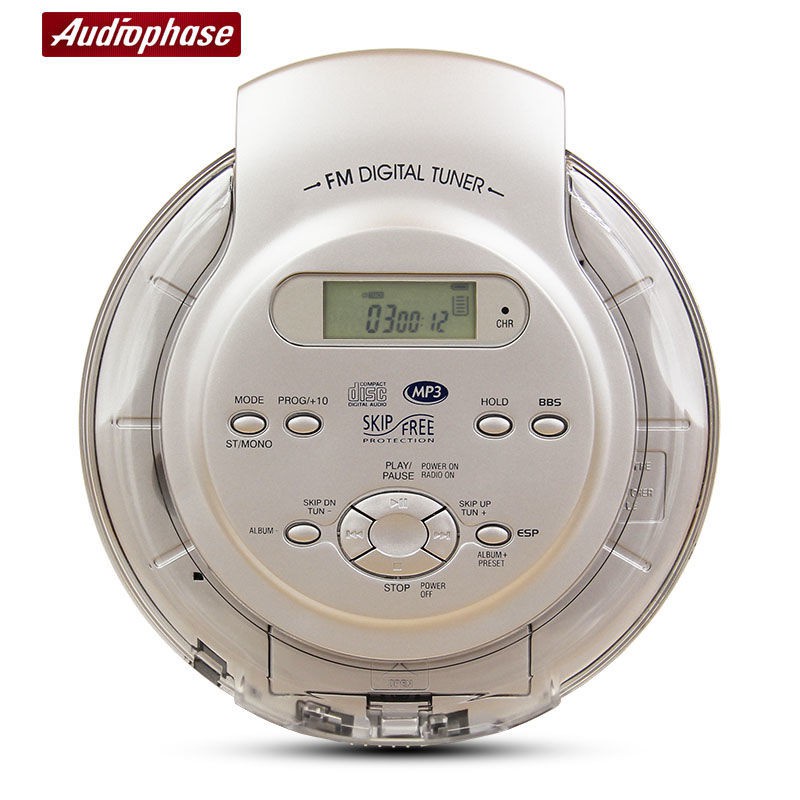 New US Audiophase portable CD player Walkman CD player supports English ...