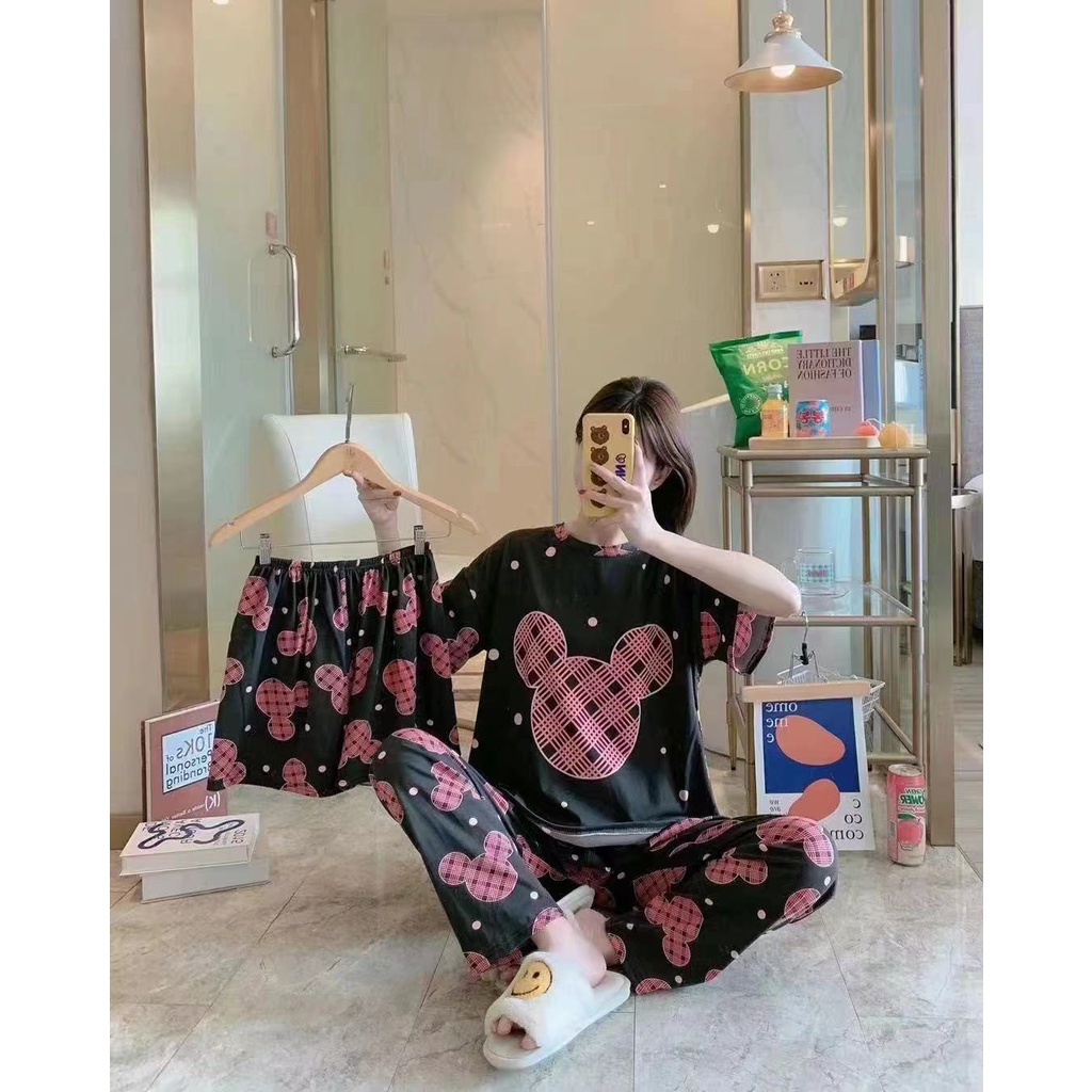 (Part2)Women's Terno Cartoon Character 3in1 T-Shirt Short Pajama ...