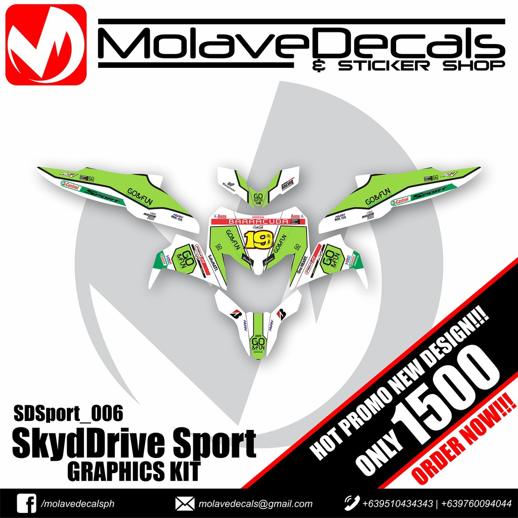 Suzuki Skydrive Sport 115 Graphics Kit - 007 | Shopee Philippines