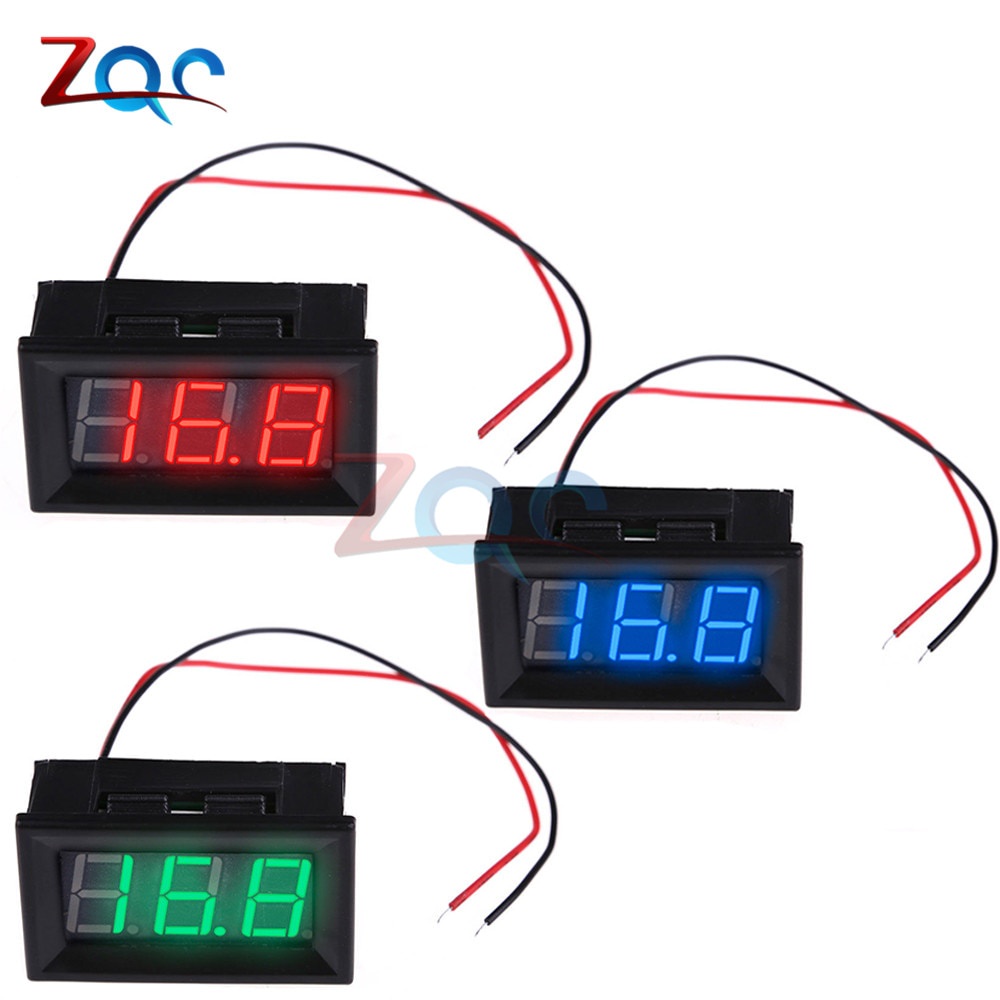 DC 5-120V 2 Wire 0.56'' Mini LED Digital Voltmeter Voltage Meter Volt ...