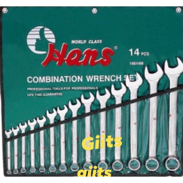 Hans Tools Combination Wrench Set 10 to 32mm 16614M | Shopee Philippines