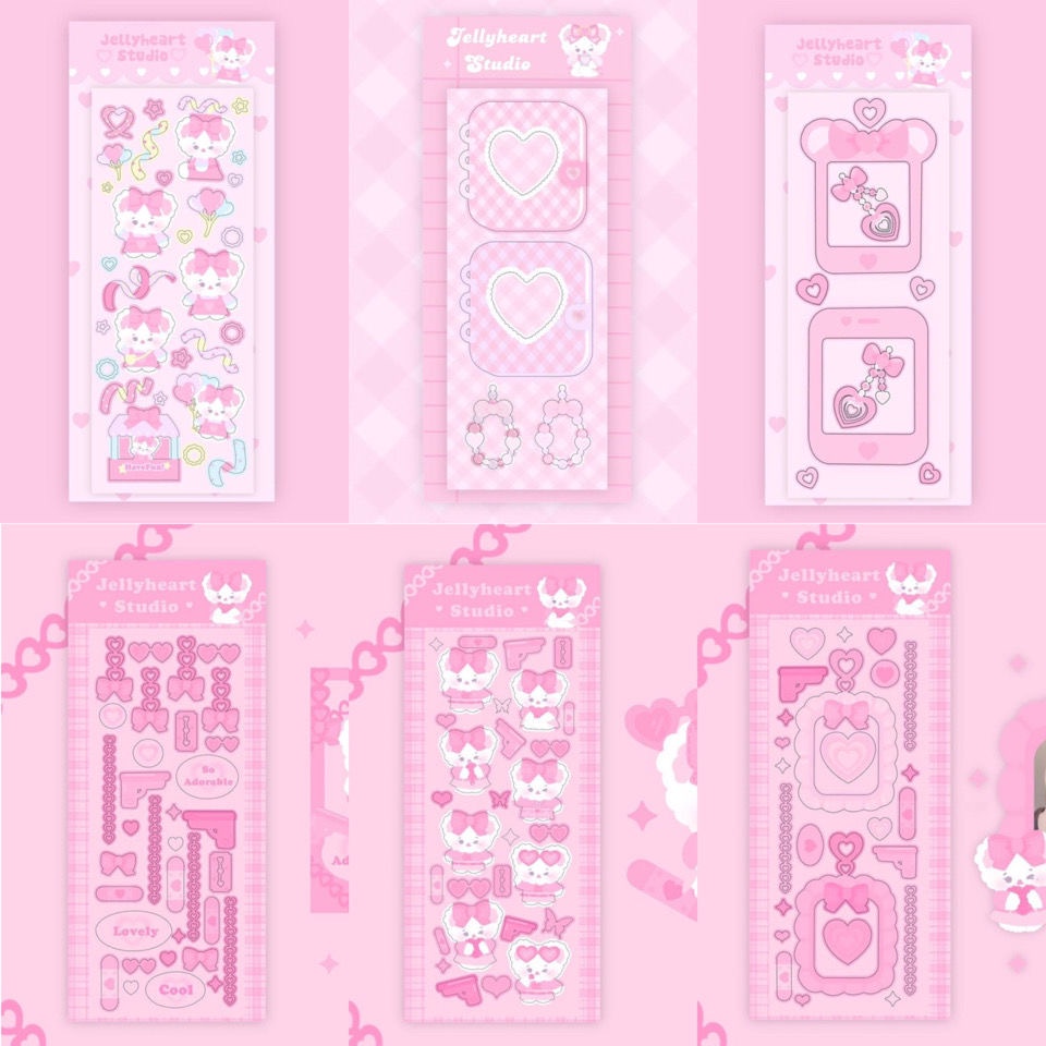 GaLiCiCi Stickers Pink cartoon stickers/star decoration stickers ...
