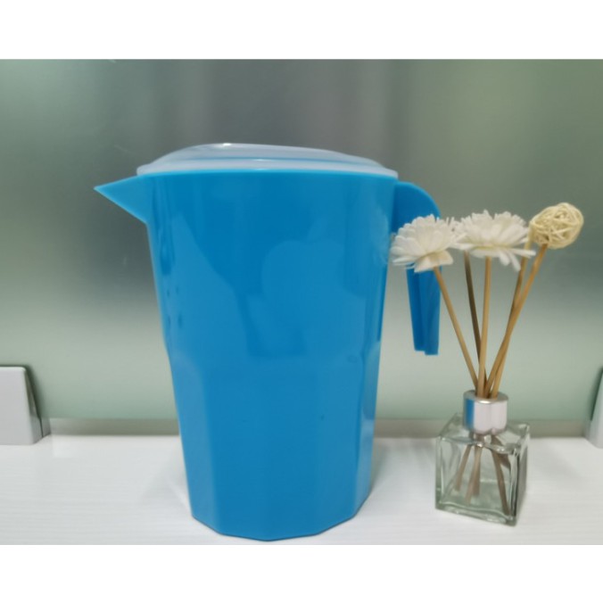 3L Plastic Pitcher with Two Purpose Translucent Cover with comfy handle ...
