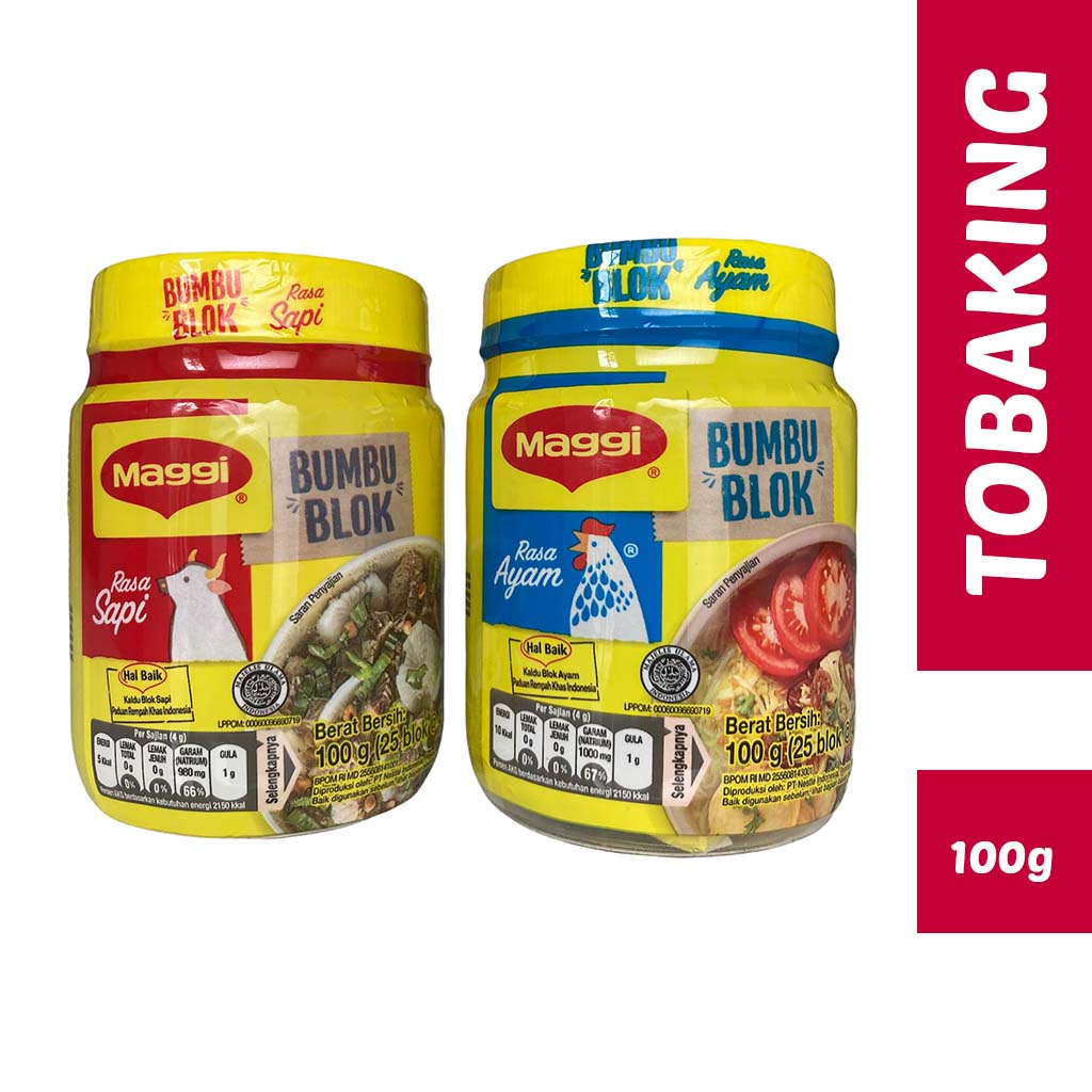 Maggi Block Beef / Chicken Broth Seasoning Powder 100gr 25 blocks ...