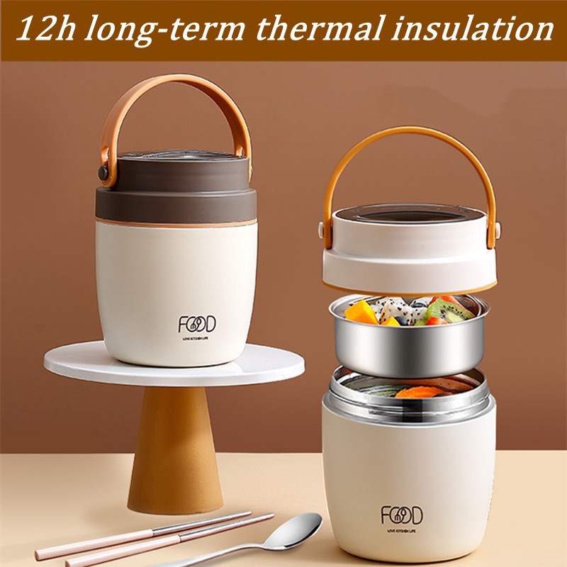 Stainless Steel Insulated Lunch Box *1/*2 Microwave Heated Student ...
