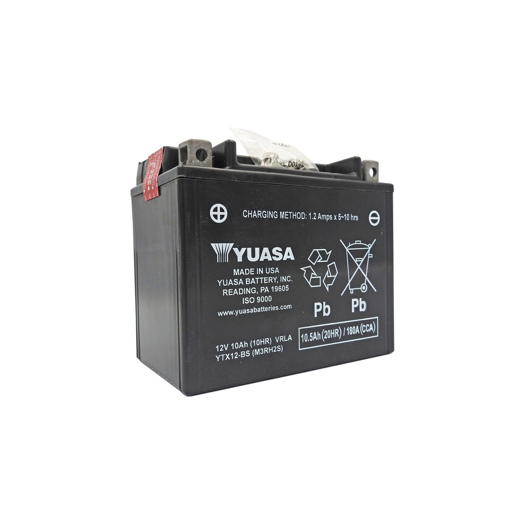 Yuasa YTX12-BS (Reverse Polarity) Maintenance Free Motorcycle Battery ...
