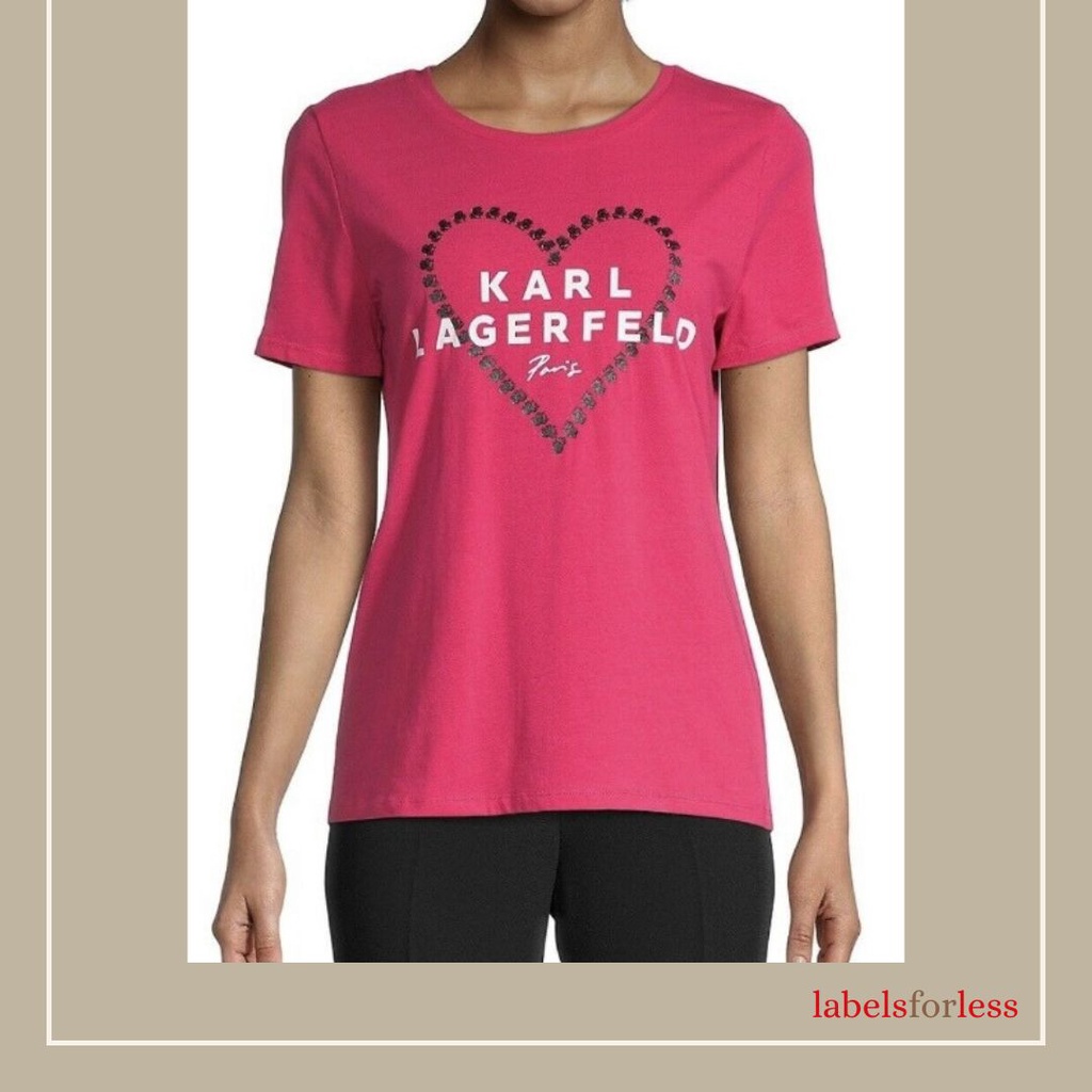 Karl Lagerfeld Paris Heart Logo Tee | Shopee Philippines