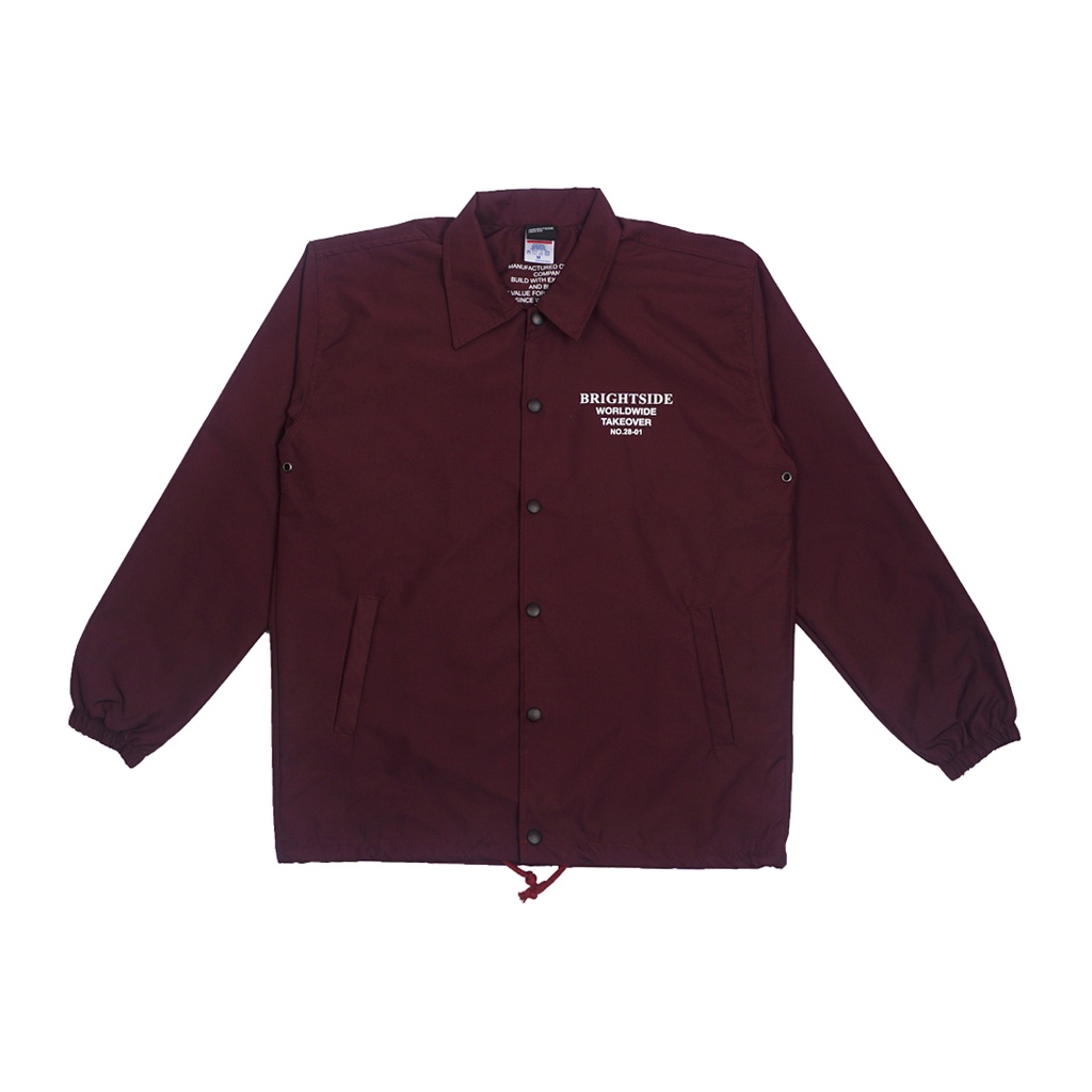 Brightside Coach Jacket Windbreaker Wip Maroon | Shopee Philippines