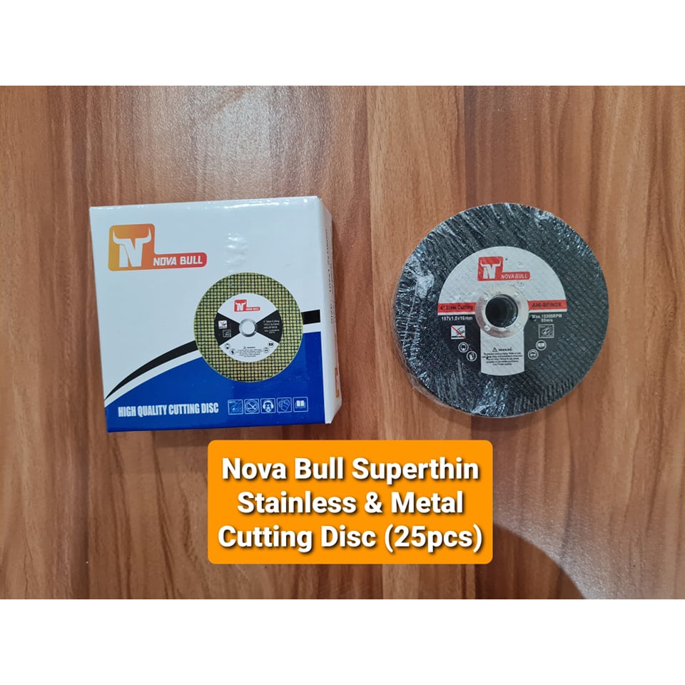 Nova Bull Cutting Disc 4" Superthin Cutting Wheel for Stainless Steel ...