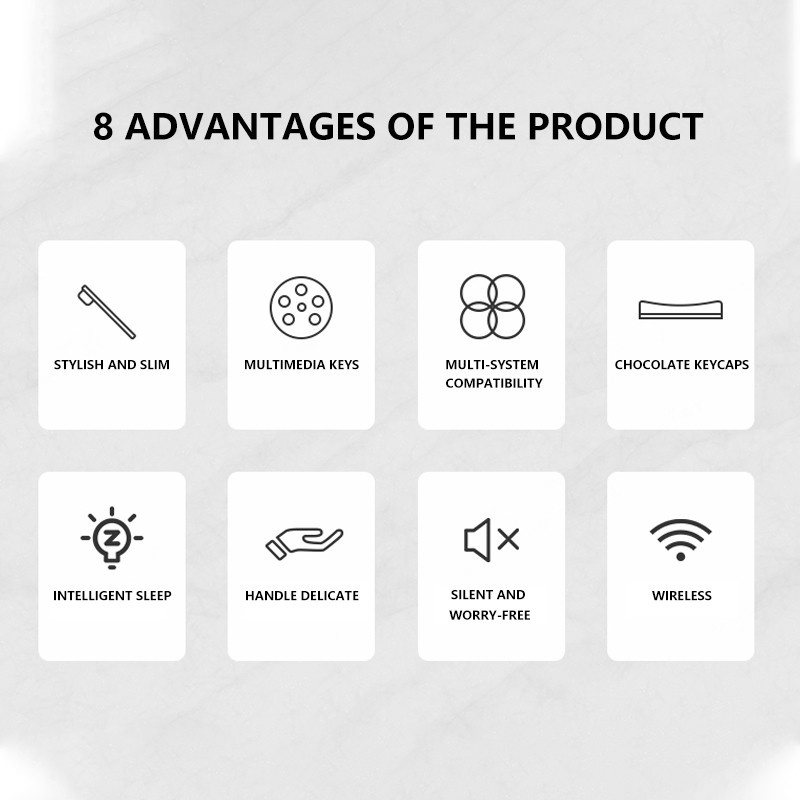 V2S KM600 Keyboard And Mouse Gaming Wireless Keyboard Ultra-Thin ...