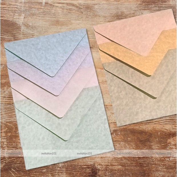 LIC *NEW 5R Envelop 200gsm [Smokey, Cloudy Design 5R Size] Invitation ...