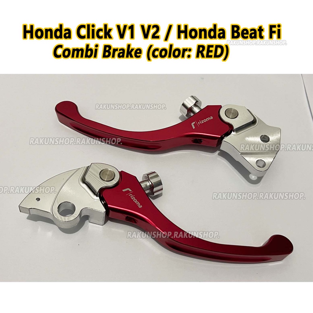 Brake Lever Honda Beat Fi Honda Click V1 V2 Combi Brake RizomaBrand RED ...