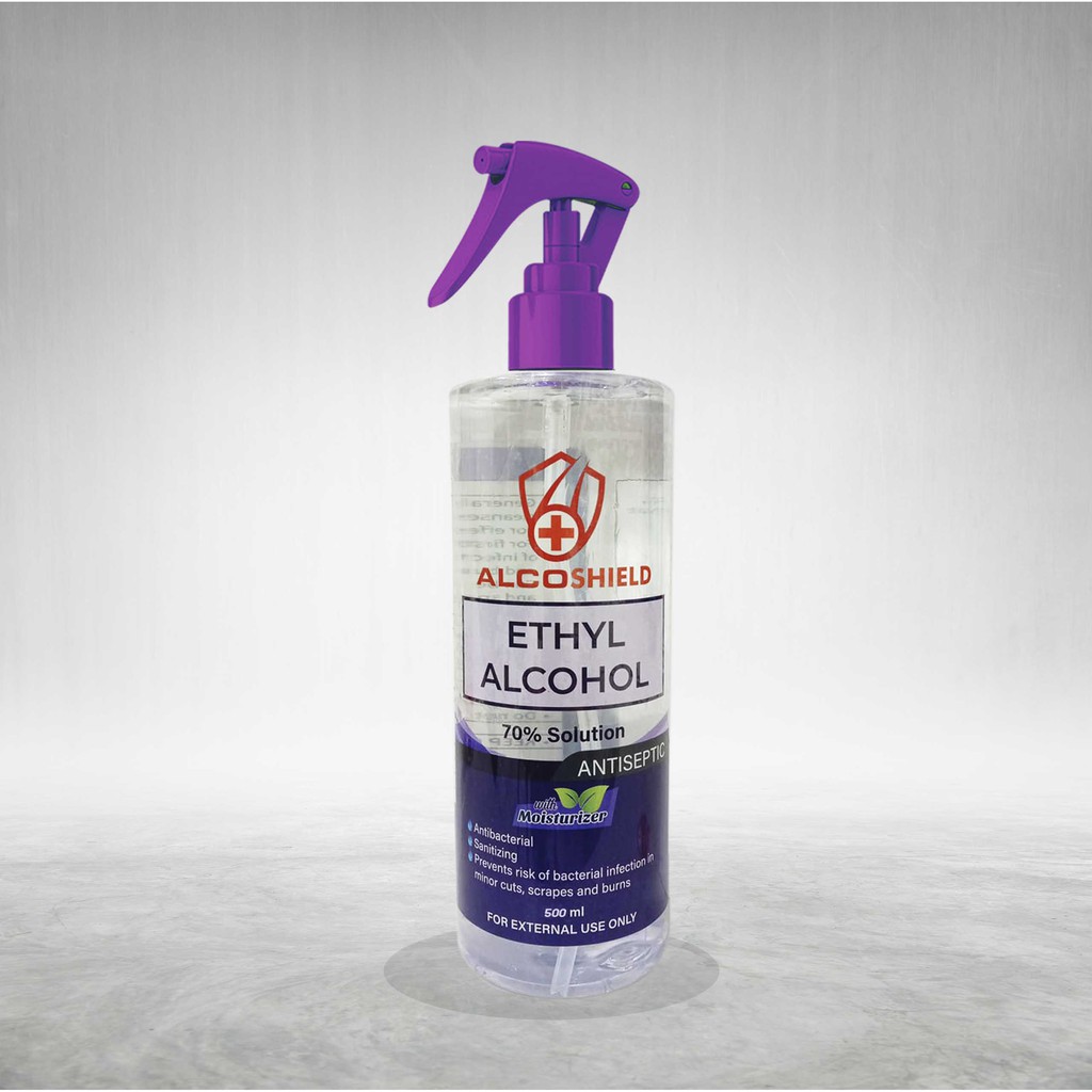 Alcoshield 70% Ethyl Alcohol (Spray) 500mL | Shopee Philippines