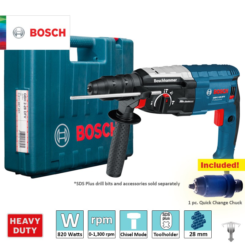 Bosch GBH 2-28 DFV Professional SDS Plus Combination Hammer | Shopee ...
