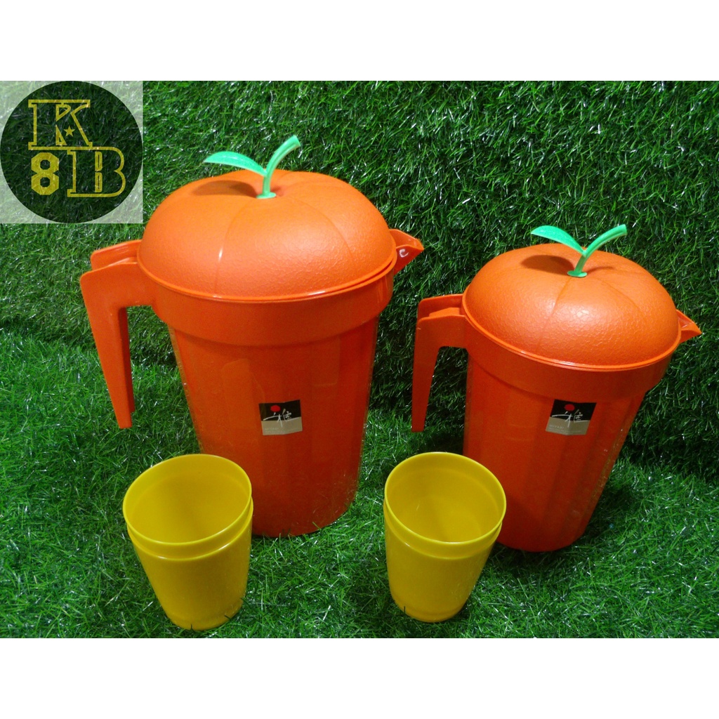 FRUIT PITCHER with CUPS (Fruit Design)Pitcher with Small and Big ...