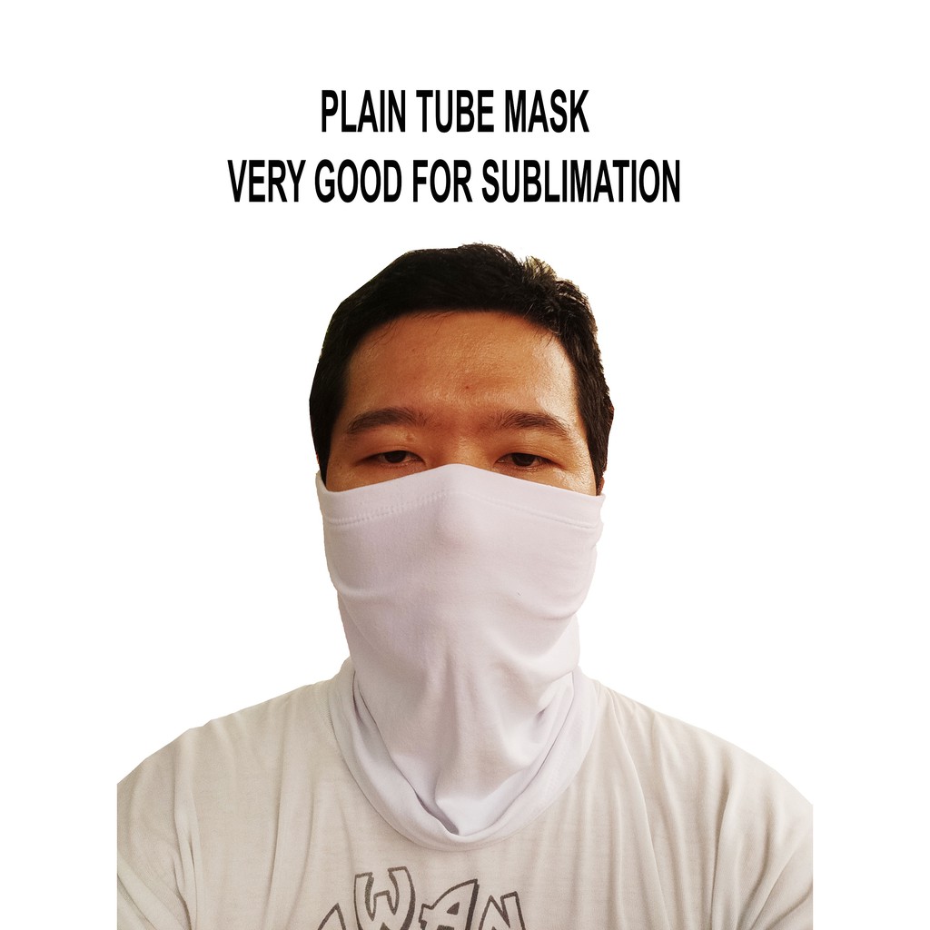 Plain Tube Face Mask Half Facemask Good for Sublimation | Shopee ...