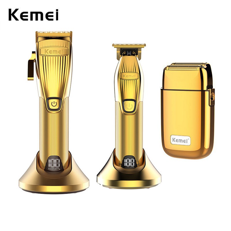 Kemei Professional Barber Shop Hair Clipper Kit 0mm Hair Trimmer ...
