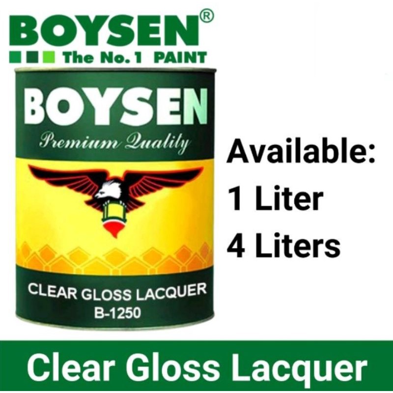 BOYSEN CLEAR GLOSS LACQUER B1250 LITER / GALLON HIGH GLOSS LACQUER PANG ...