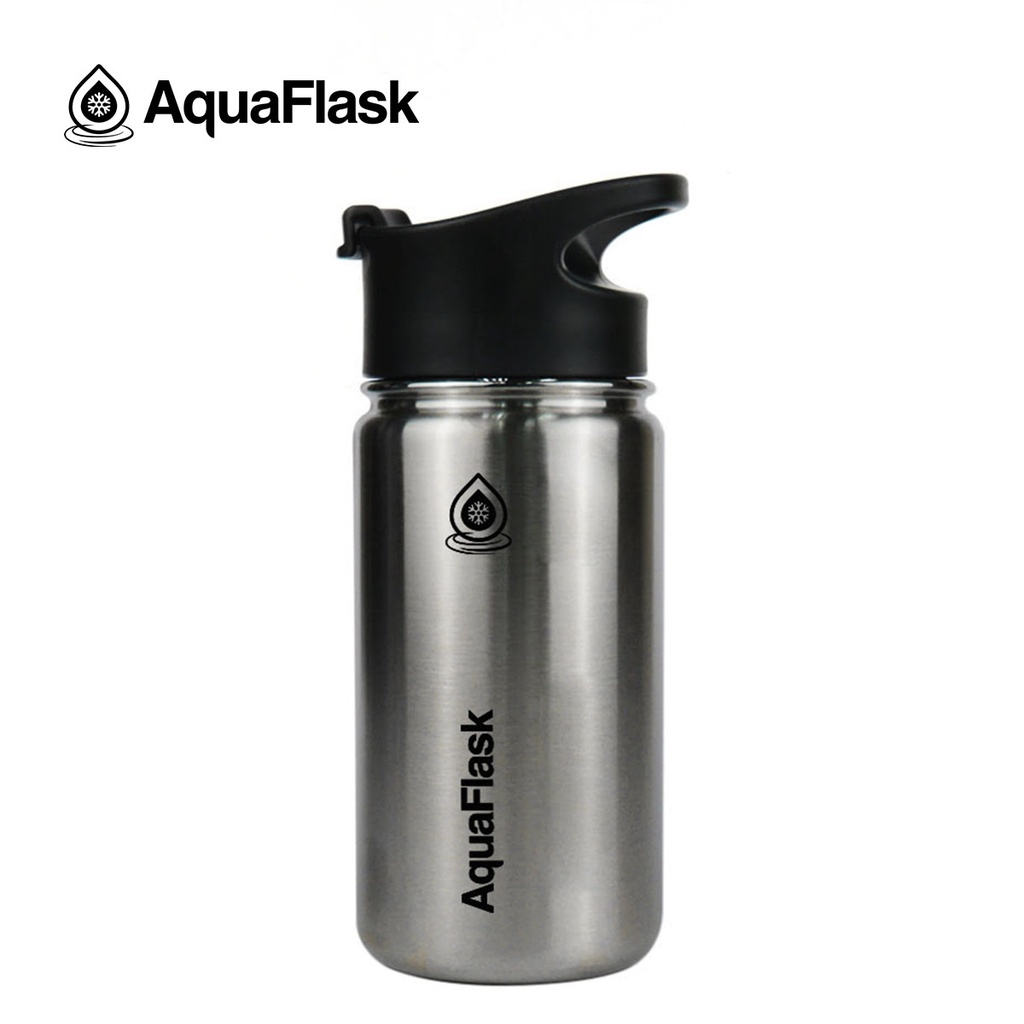 Aquaflask (14oz) Wide Mouth with Flip Cap Vacuum Insulated Stainless ...