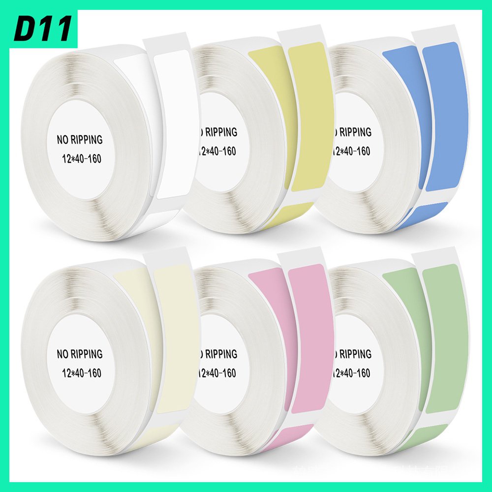 Multi Colors Label Sticker Roll for NIIMBOT D11 Thermal Printer 12*40mm ...