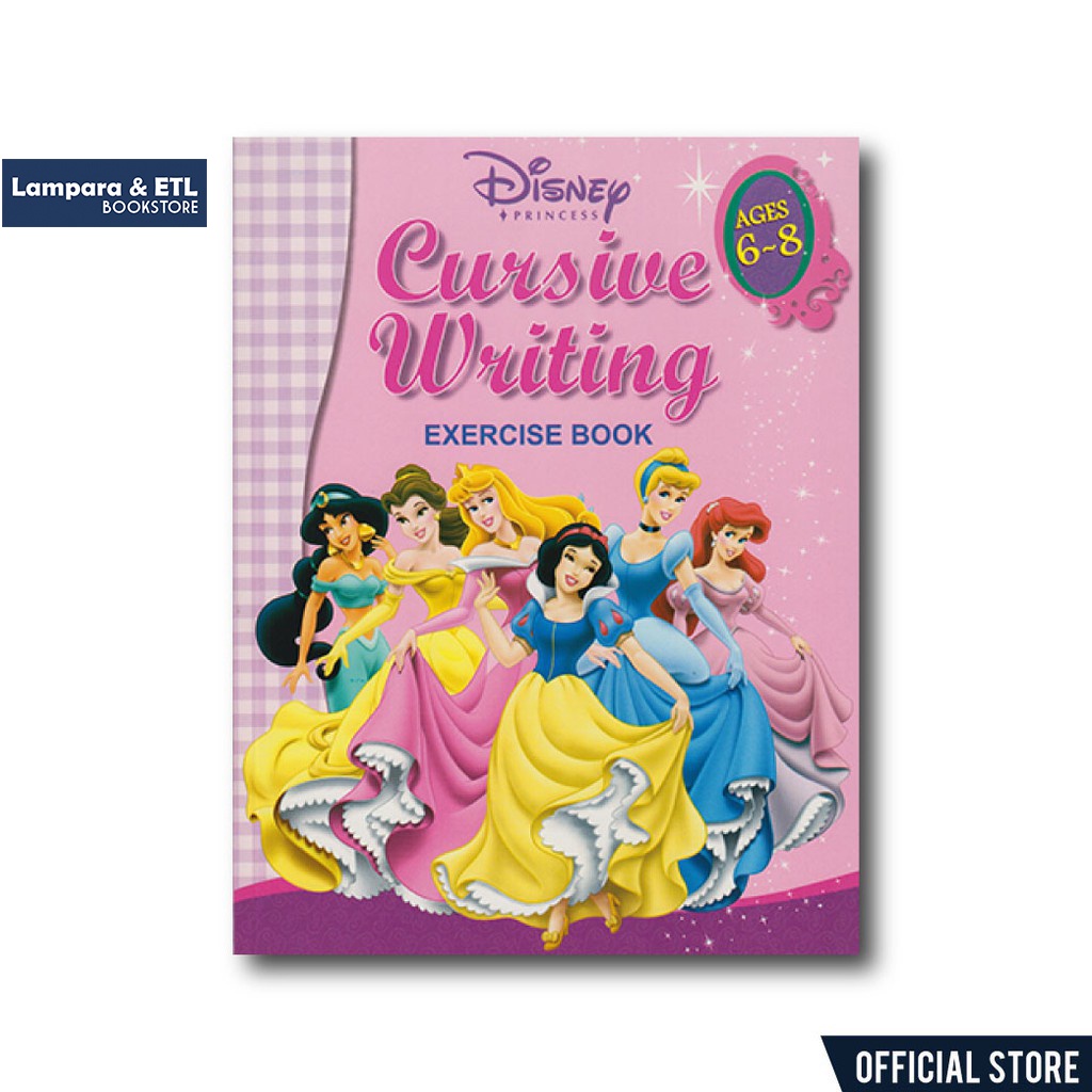 Disney Princess - Cursive Writing Exercise Book Ages 6-8 | Shopee ...