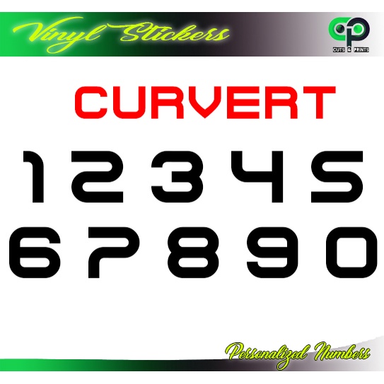 Personalized Numbers SINGLE COLOR (PM US) Waterproof Indoor/Outdoor ...