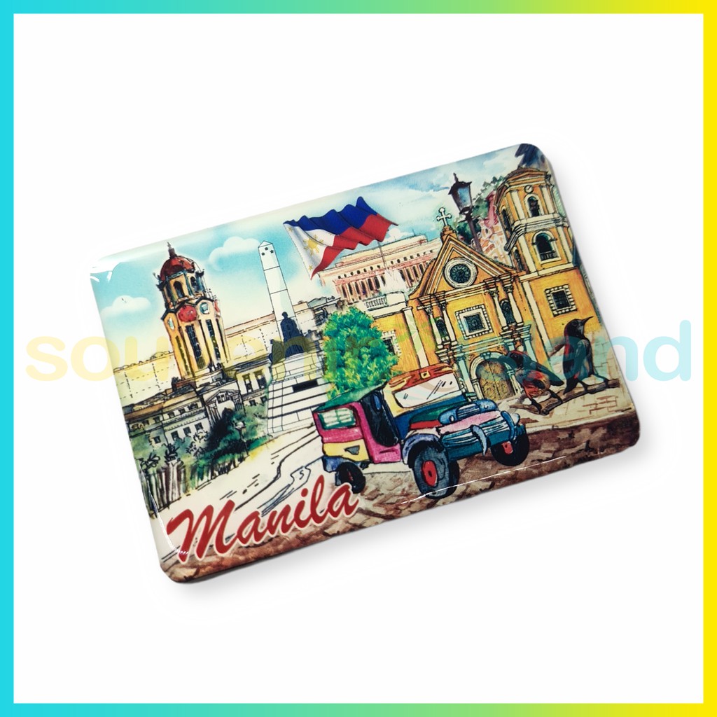 Manila Philippines Epoxy Refrigerator Magnet Philippine Souvenir Coron ...