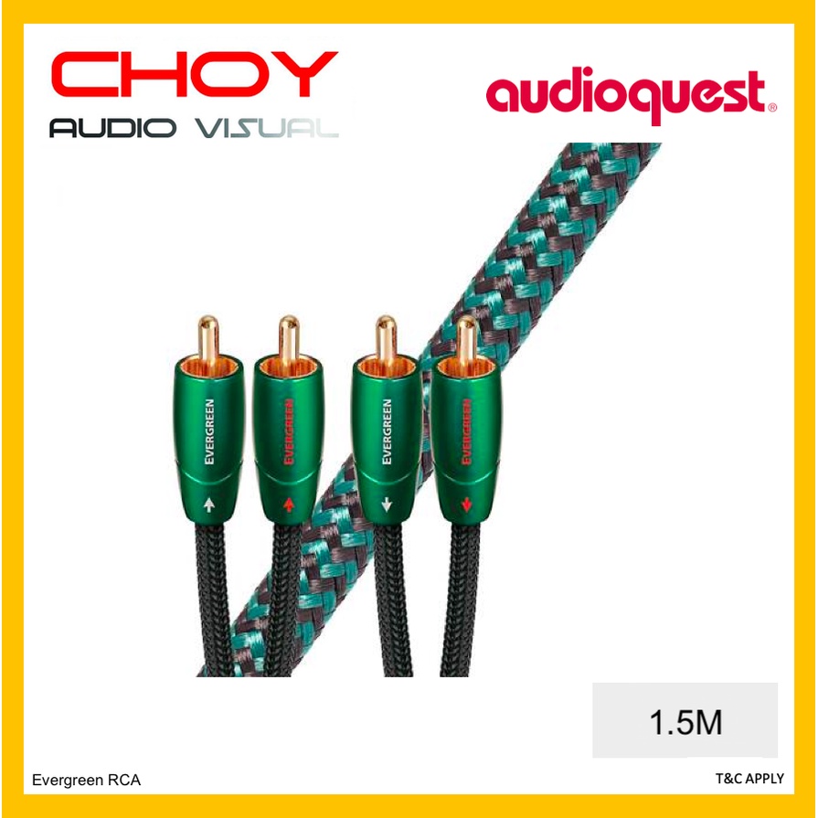 AudioQuest Evergreen Interconnect RCA TO RCA (1.5M) | Shopee Philippines