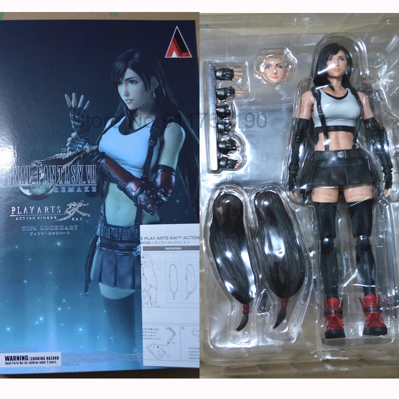 25cm Game Final Fantasy VII Remake Tifa Lockhart Play Arts FF7 PVC Action Figure Model ...