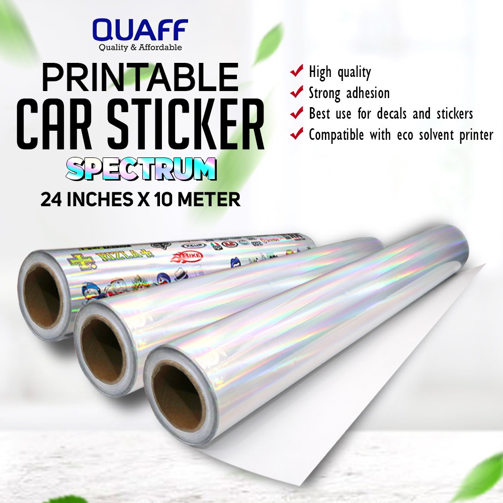 QUAFF Eco Solvent Printable Car Sticker Spectrum 24inches x 10m ...