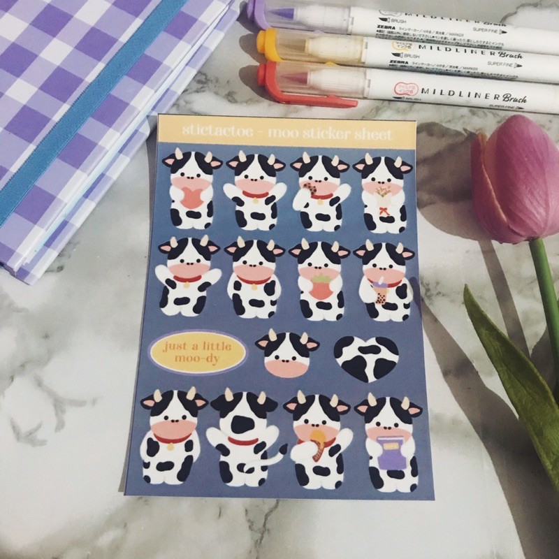 Moo STICKER SHEET - by Stictactoe | Shopee Philippines