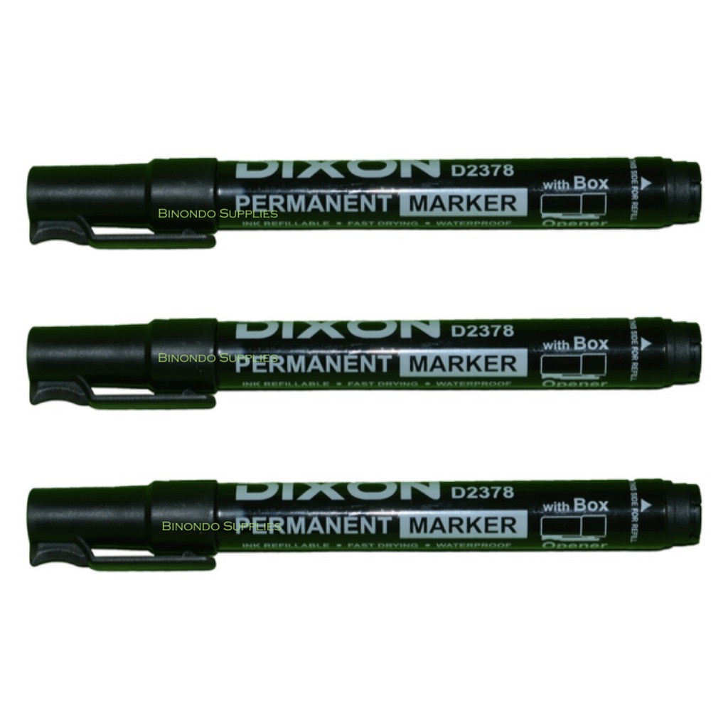 Dixon Permanent Marker Pentel Pen Refillable 3’s | Shopee Philippines