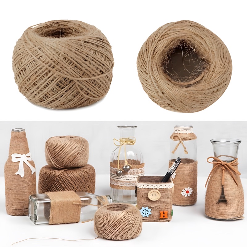 100M Natural Jute Twine Rope 1mm Twisted Hemp Cord String for Crafts ...