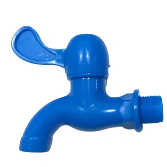 Gripo Plastic Faucet Hose Connector Spigot PVC Faucet Blue and White ...