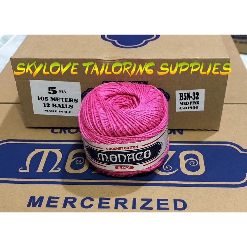 5PLY Monaco Mercerized Cotton BATCH 1 (B1-B221) | 5ply 100% Mercerized ...