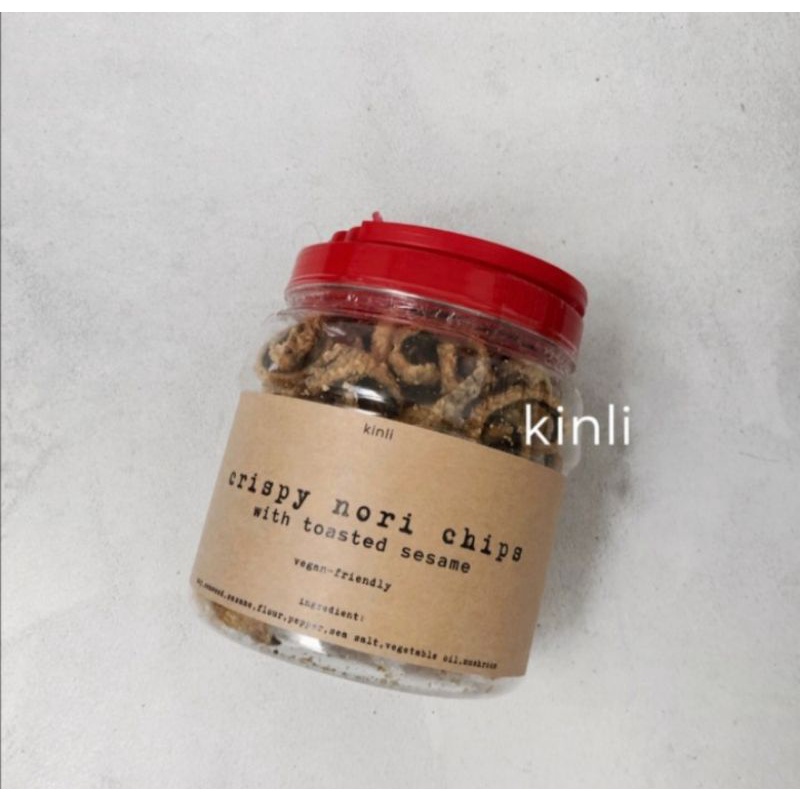 Crispy nori chips toasted sesame snack vegan seaweed chips 100gr ...