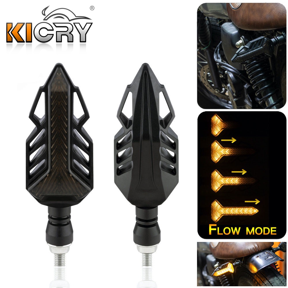 KICRY Motorcycle Flowing Turn Signal Light LED Flow Flasher Signal Turn ...