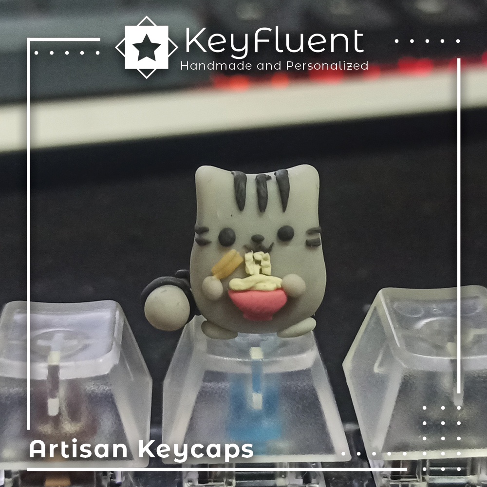 Pusheen Polymer Clay Charm DSA Profile Artisan Keycap | Shopee Philippines