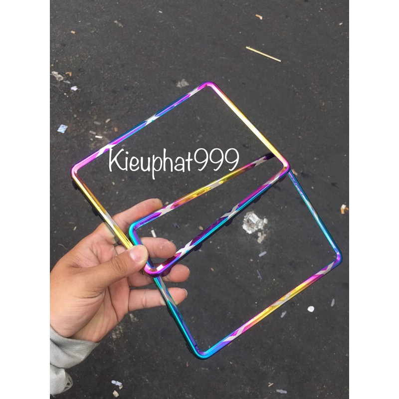 X-shaped diagonal titanium license plate border | Shopee Philippines