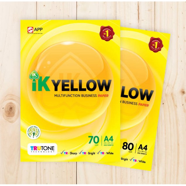 IK Yellow A4 Paper 70gsm & 80gsm (500 sheets) | Shopee Philippines