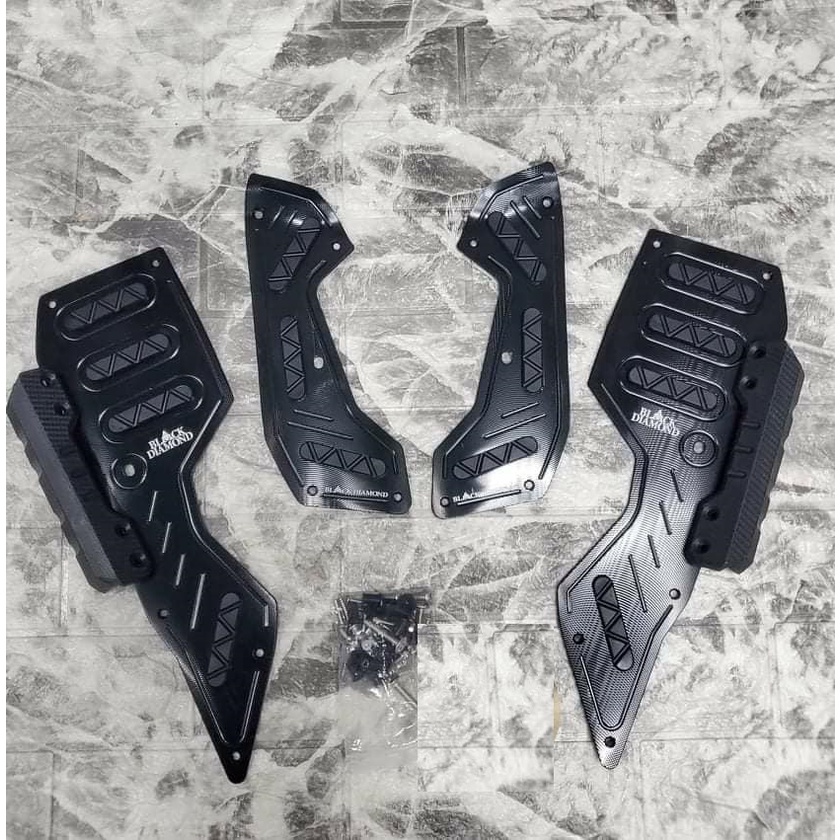 Nmax V2 V3 Turbo PCX 160 Matting Black Diamond Footboard With Slider ...