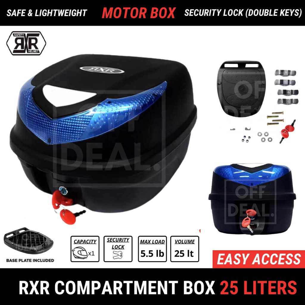 Motor Compartment Box Universal Motorcycle Box 25L | Shopee Philippines