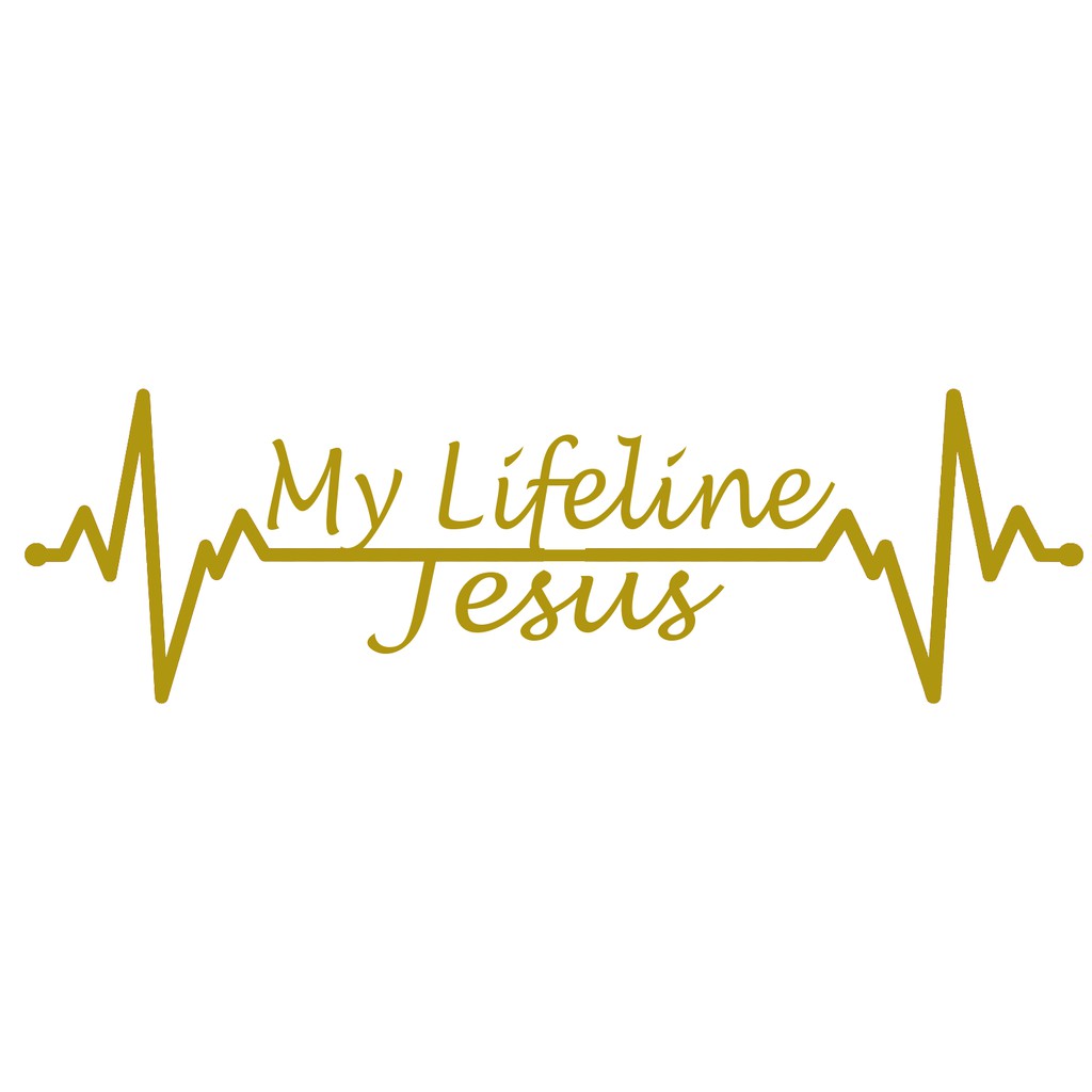 My Lifeline Jesus Graph Sticker Christian God Religious Car Styling ...