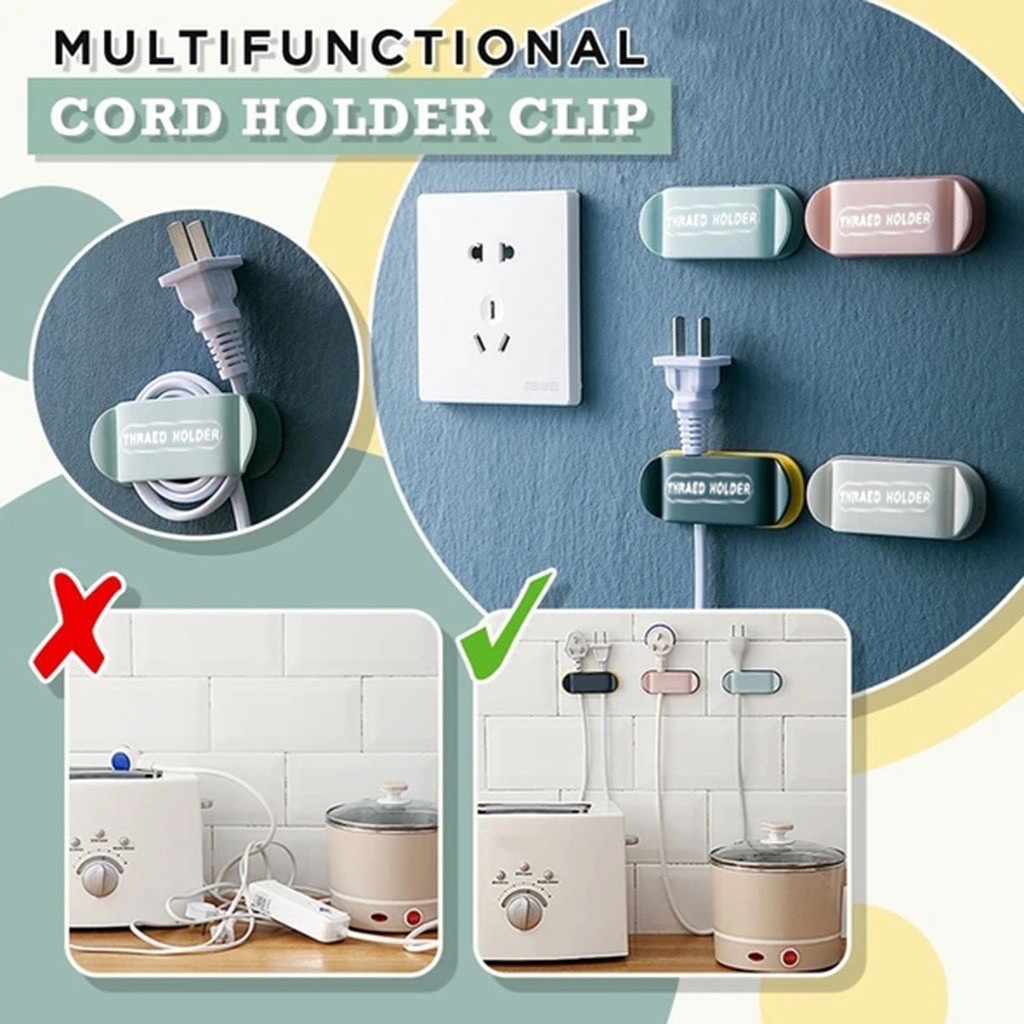 Perfect Life Punch-free Glug Holder, Multi-function Windable Plug Hook ...