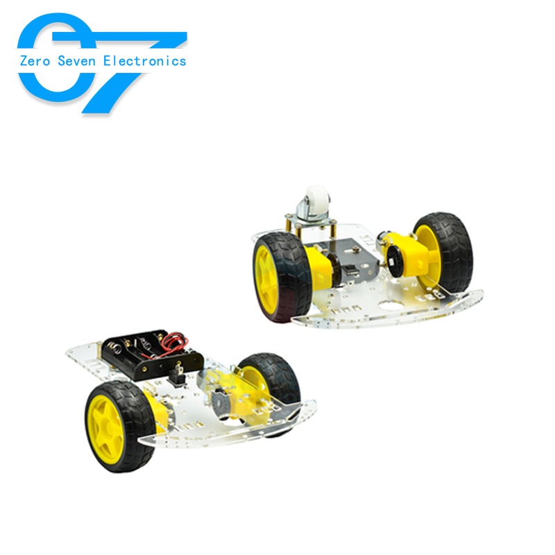 2WD Smart Robot Car Chassis Kit With Speed Encoder Battery Box | Shopee ...
