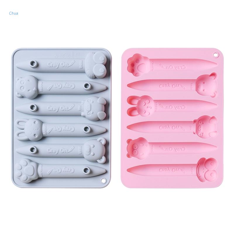 Chua 6-in-1 Crayon Molds for Kids DIY Palm Grip Crayon Paint Crayon ...